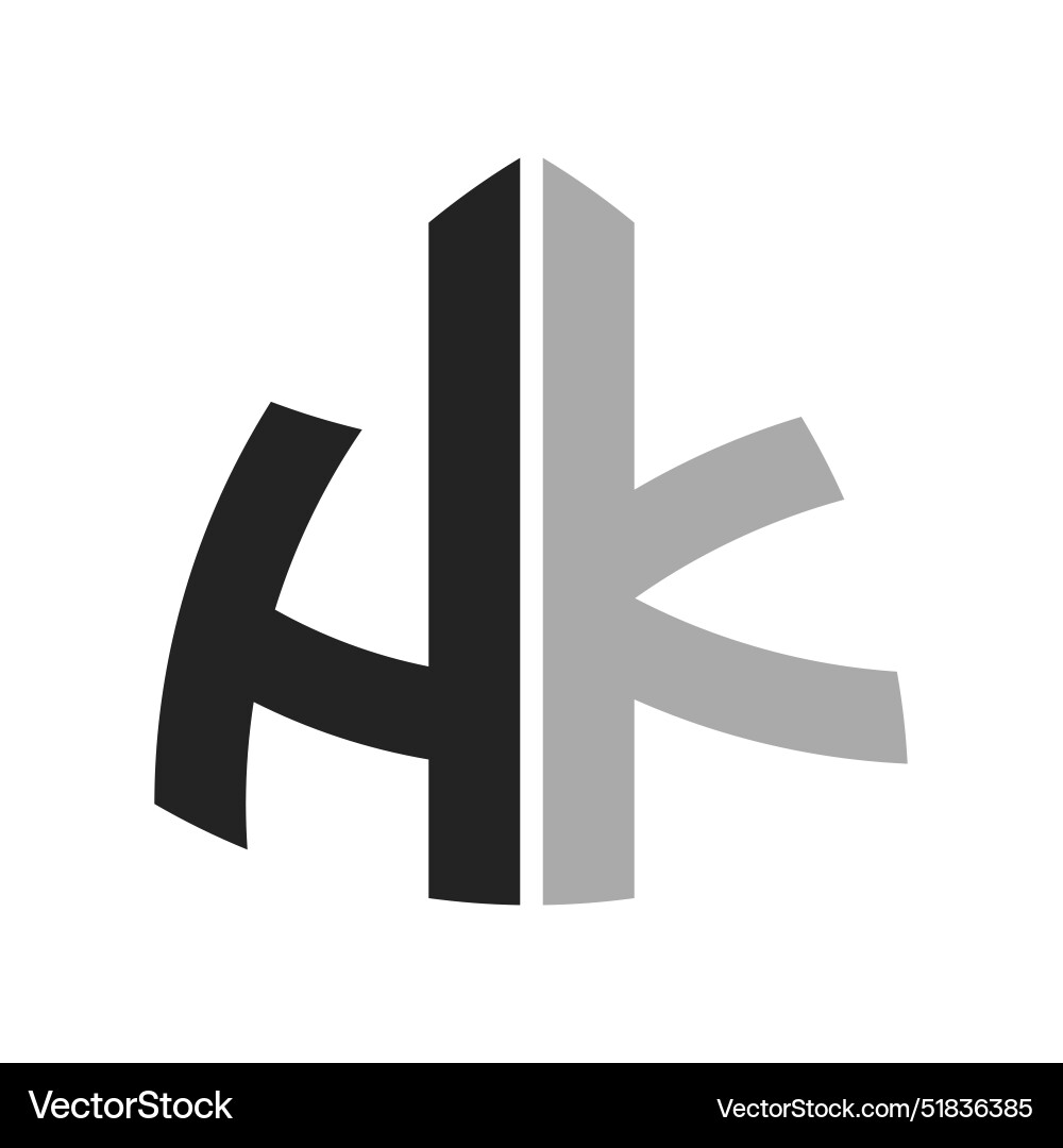 Modern creative hk logo design letter icon Vector Image