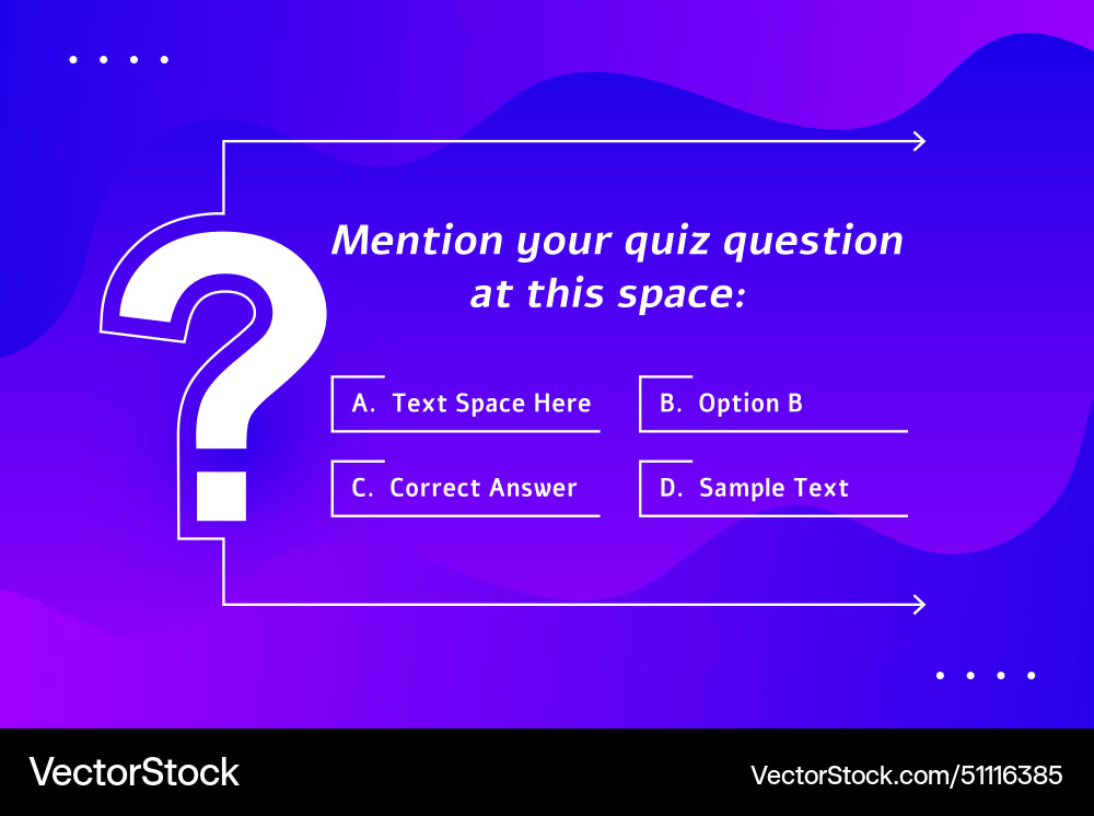 Multiple option quiz banner play and win contest Vector Image