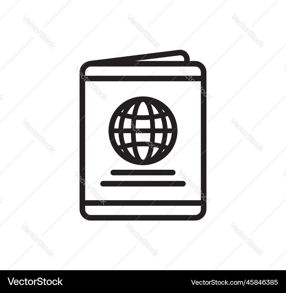 Simple classic passport icon Royalty Free Vector Image