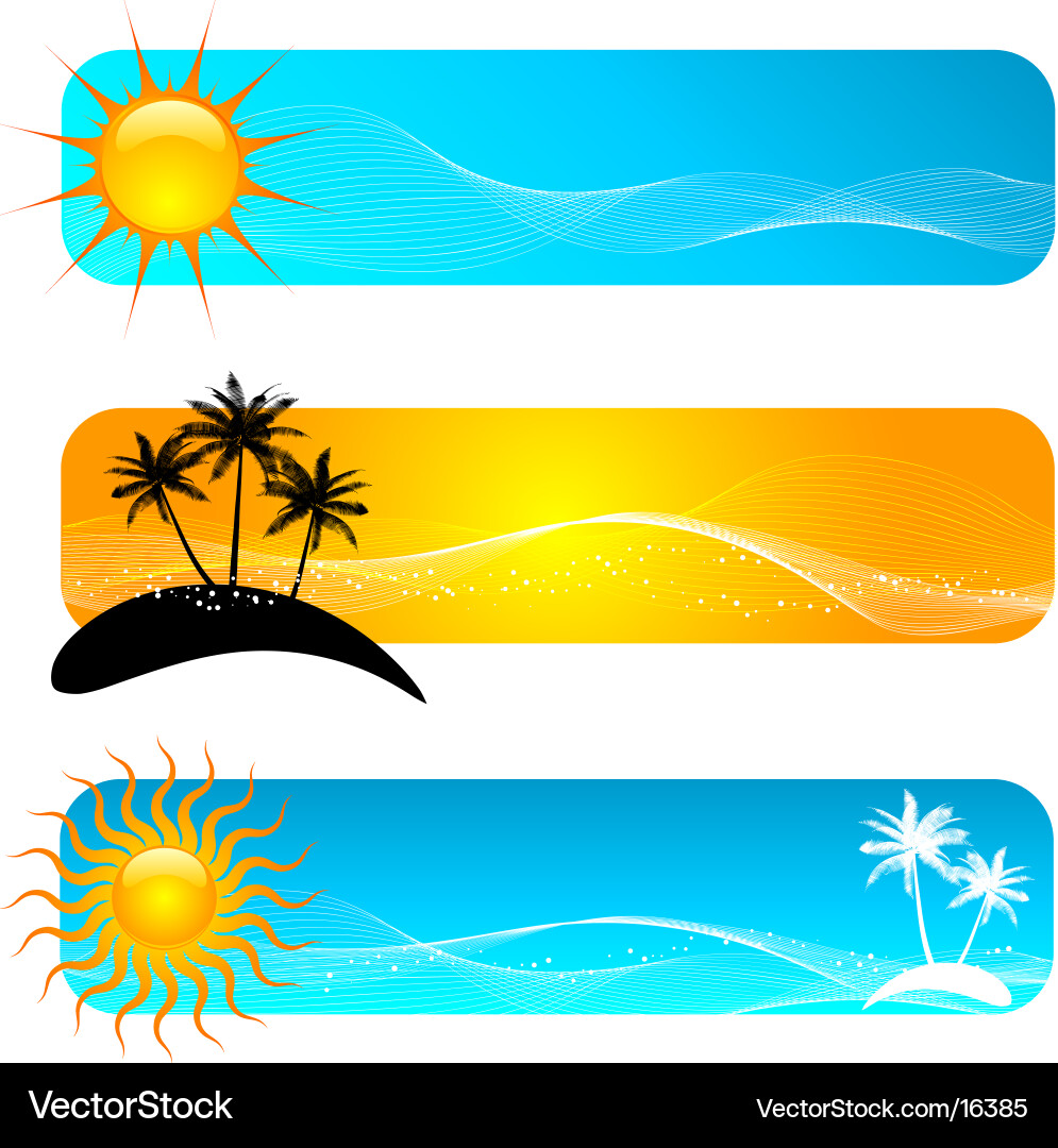 Tropical banners Royalty Free Vector Image - VectorStock