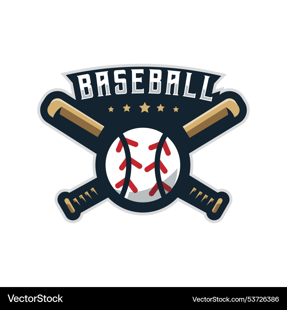 Baseball logo Royalty Free Vector Image - VectorStock