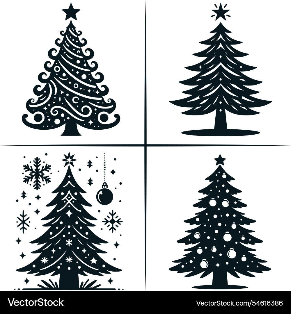 Christmas tree svg bundlechristmas svgchris Vector Image
