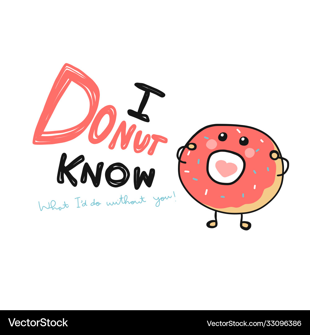 I donut know what id do without you scream Vector Image