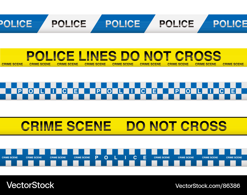 Police tape Royalty Free Vector Image - VectorStock