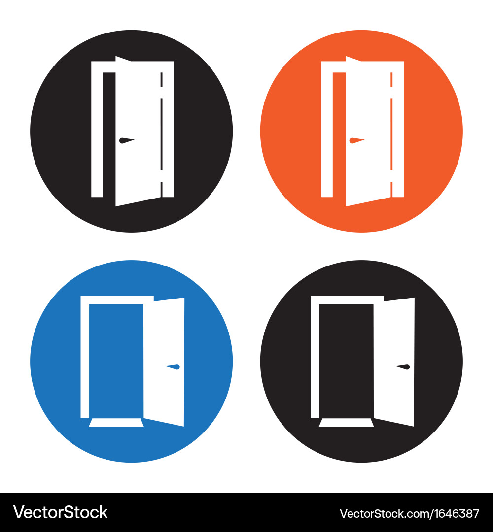 Door icons Royalty Free Vector Image - VectorStock