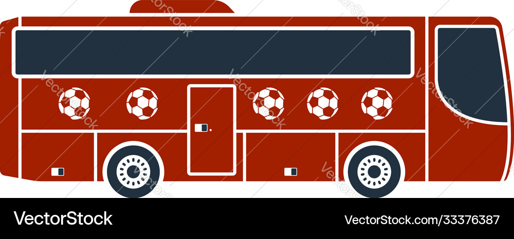 Football fan bus icon Royalty Free Vector Image