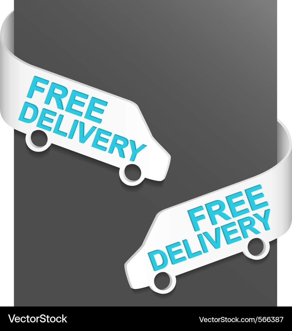Free delivery Royalty Free Vector Image - VectorStock