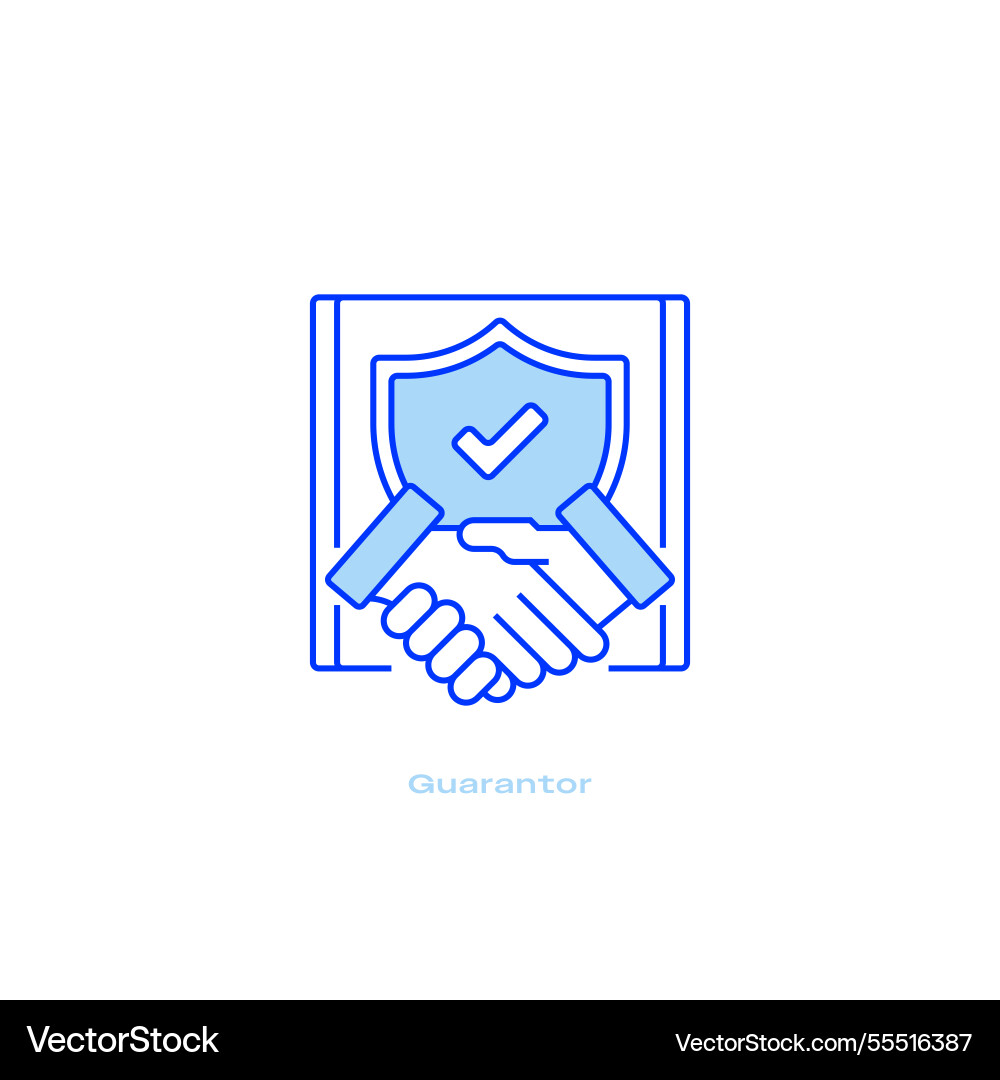 Guarantor line icon linear style sign for mobile Vector Image