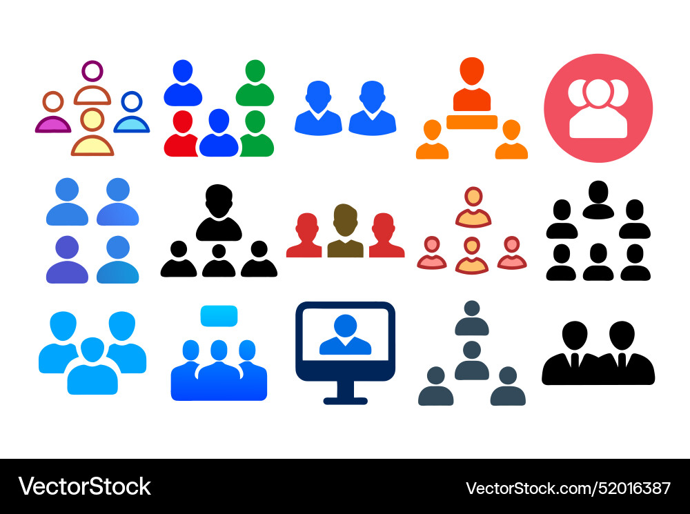 High-quality user icons for websites and ap Vector Image