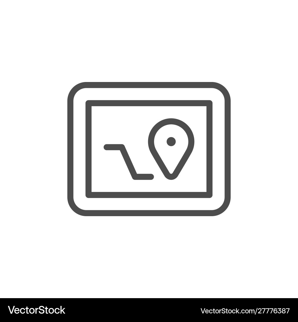 Navigator device line outline icon Royalty Free Vector Image