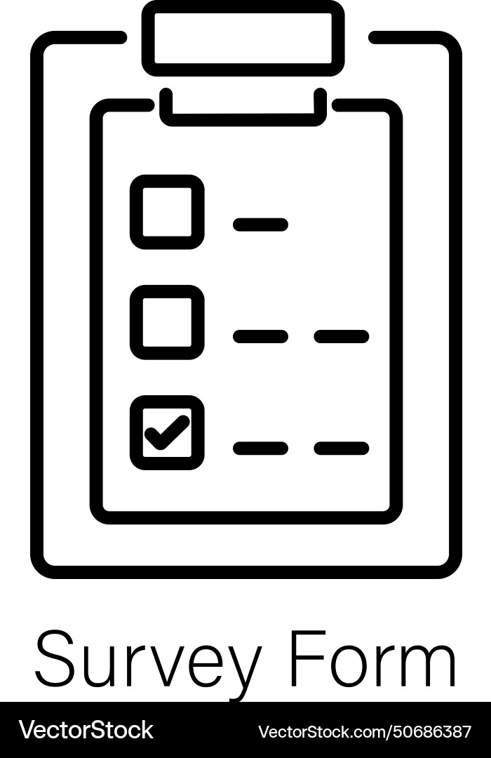 Survey form Royalty Free Vector Image - VectorStock