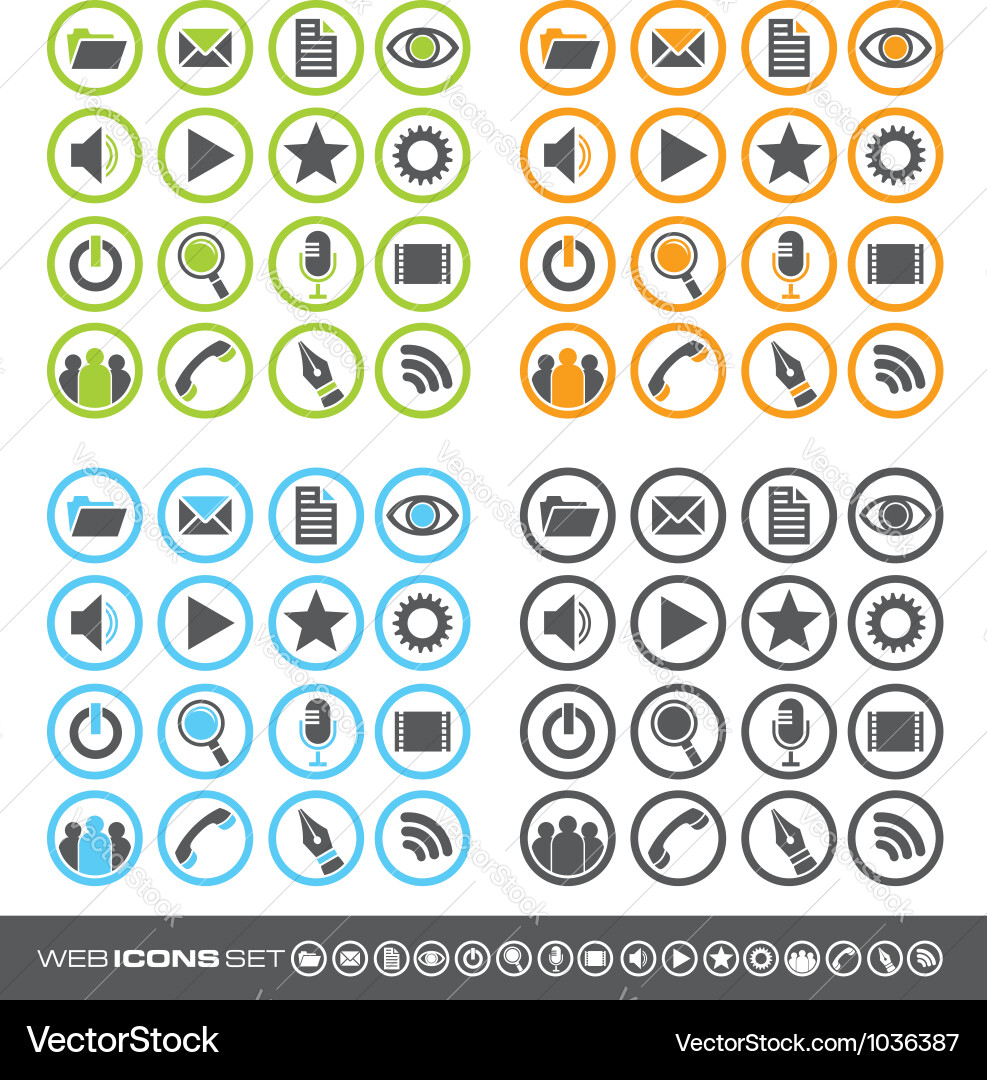 Web icons Royalty Free Vector Image - VectorStock