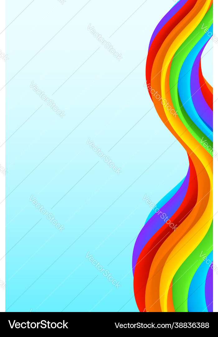 Bright rainbow background summer poster Royalty Free Vector