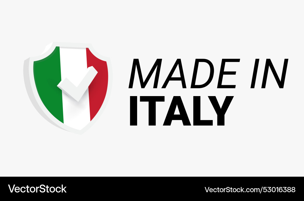 Made in italy emblem showcasing quality assurance Vector Image