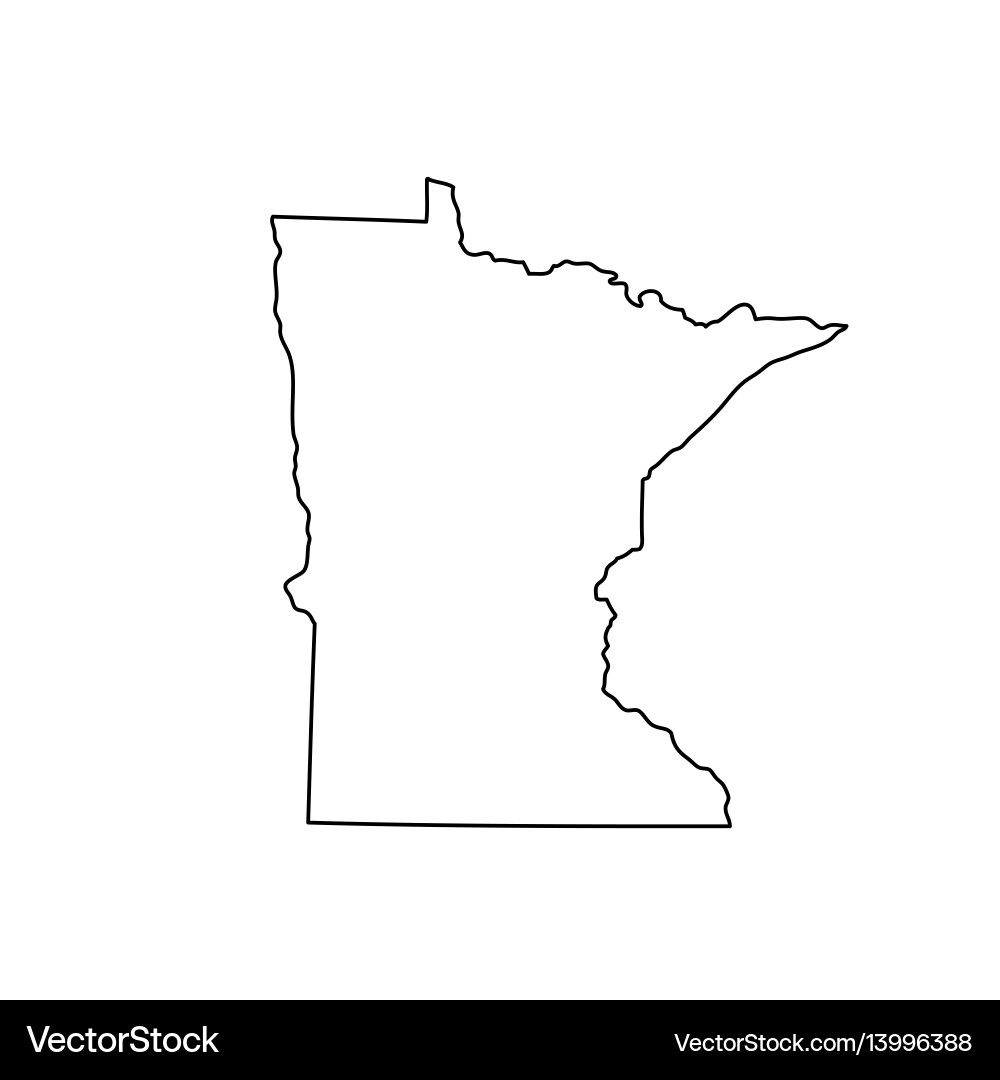 Map of the us state minnesota Royalty Free Vector Image