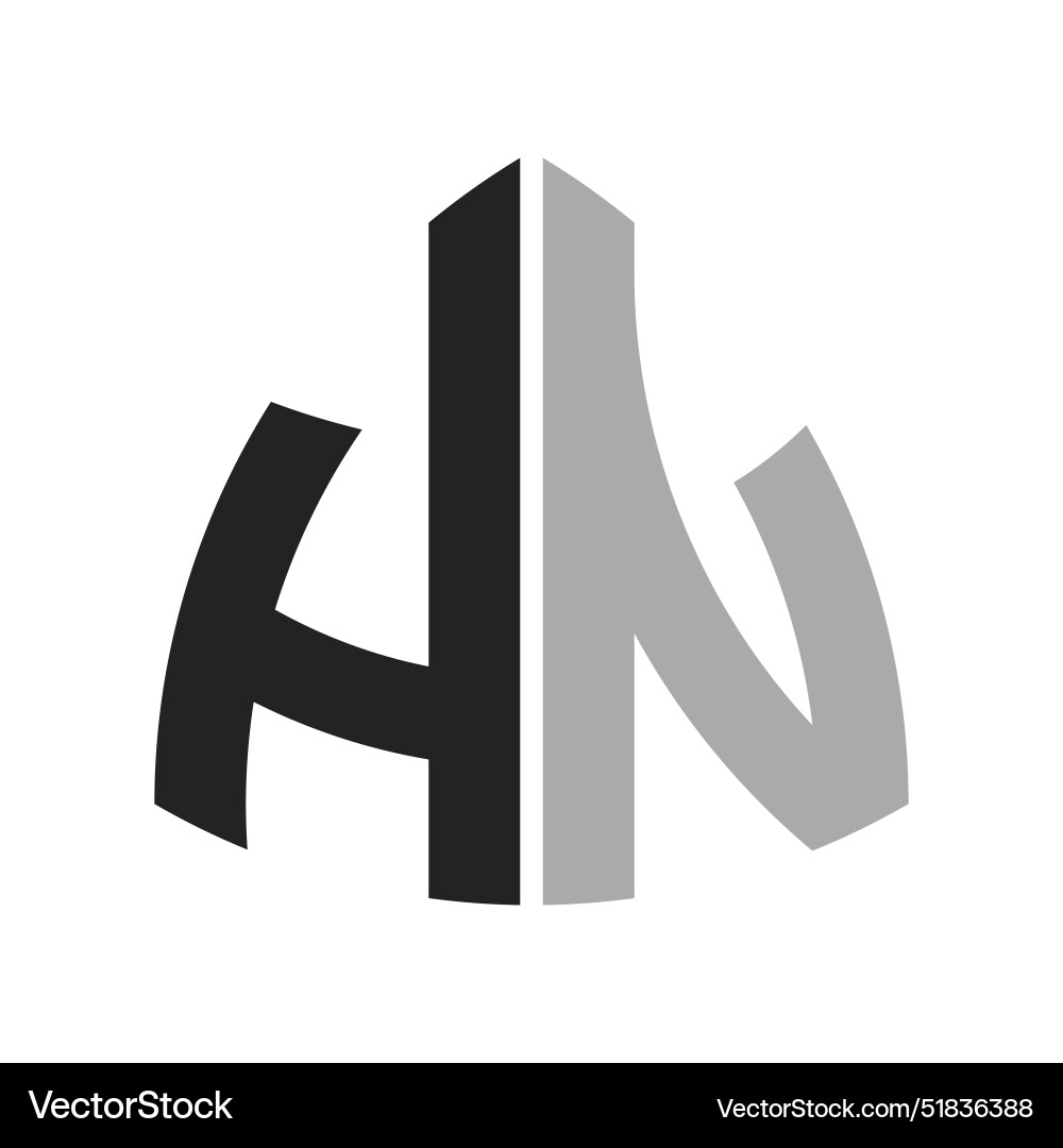 Modern creative hn logo design letter icon Vector Image