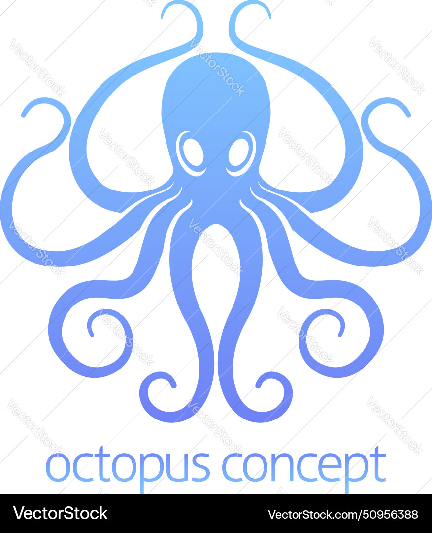 Octopus concept design Royalty Free Vector Image