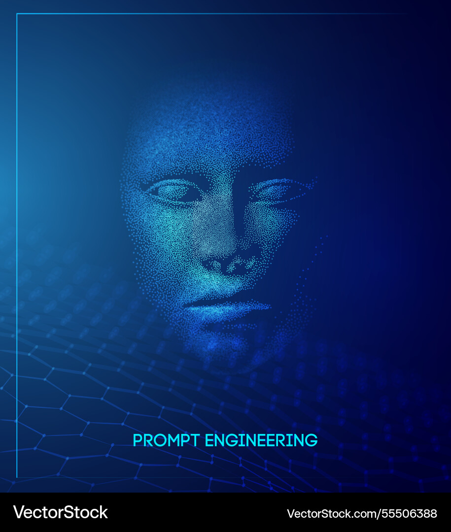 Prompt engineering ai and data visualization Vector Image