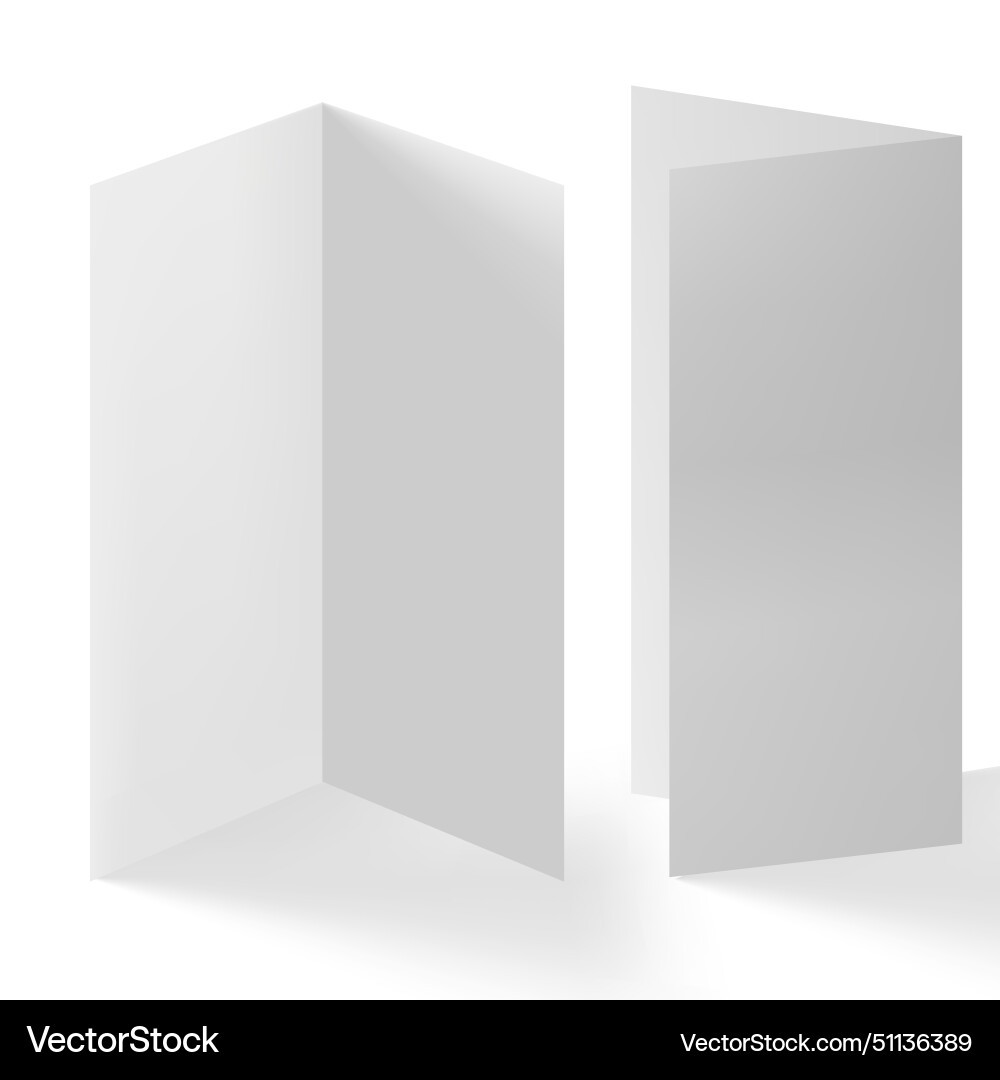 3d folded brochure isolated on white background Vector Image