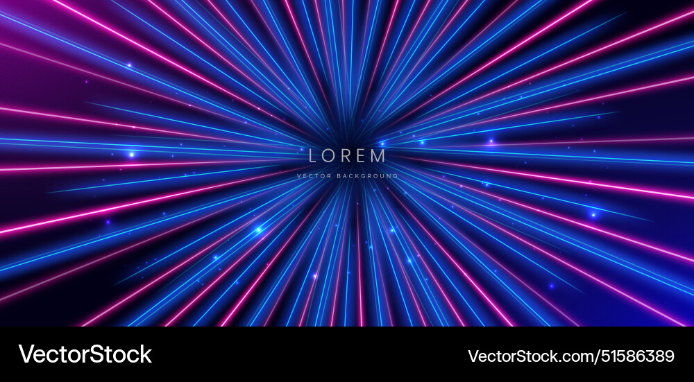 Abstract technology futuristic neon glowing blue Vector Image