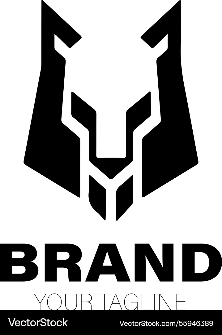 Cerberus logo design Royalty Free Vector Image