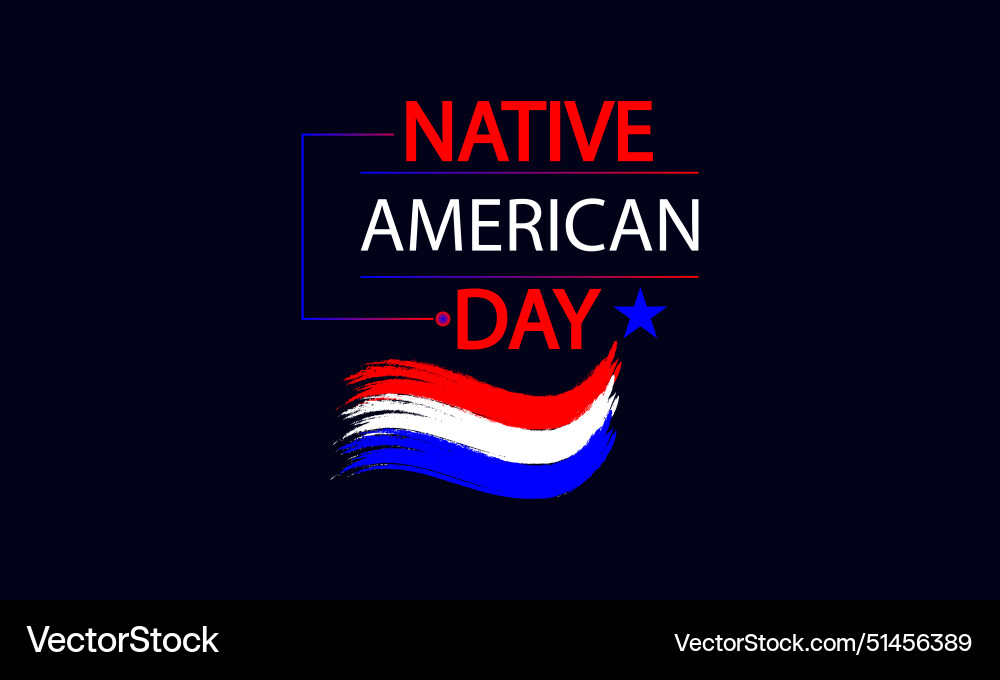 Honoring native american heritage a usa flag Vector Image