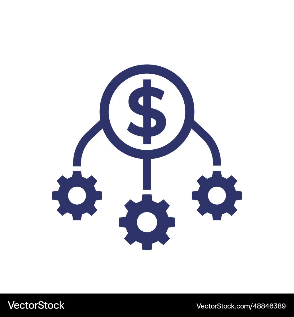 Operational costs optimization icon Royalty Free Vector