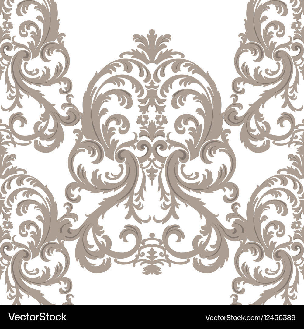Royal floral damask baroque ornament pattern Vector Image