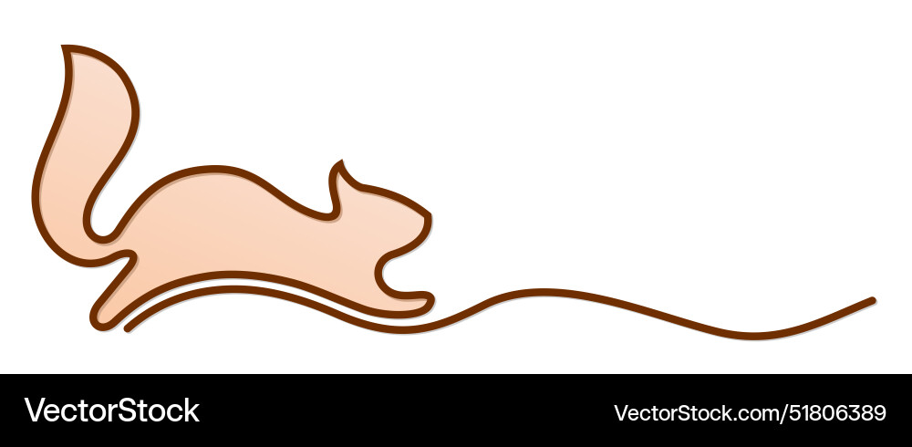 Symbol of a red squirrel Royalty Free Vector Image