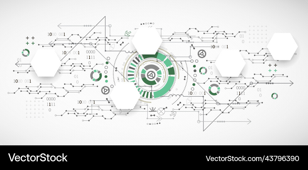 Abstract technology concept circuit board high Vector Image
