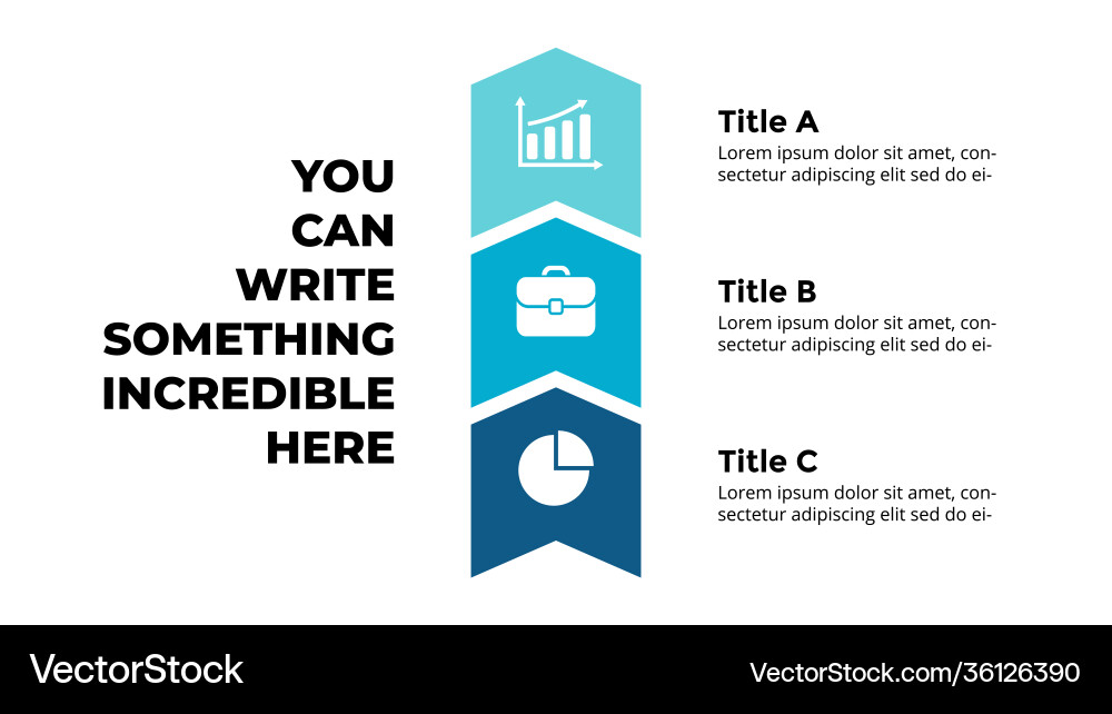 Arrows infographic presentation slide Royalty Free Vector