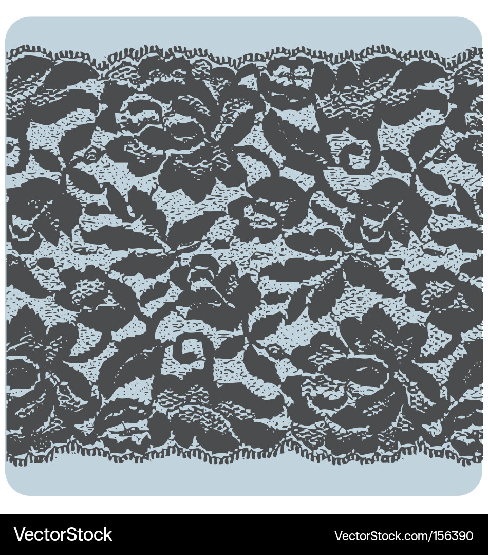 Black Floral Lace Pattern Royalty Free Vector Image