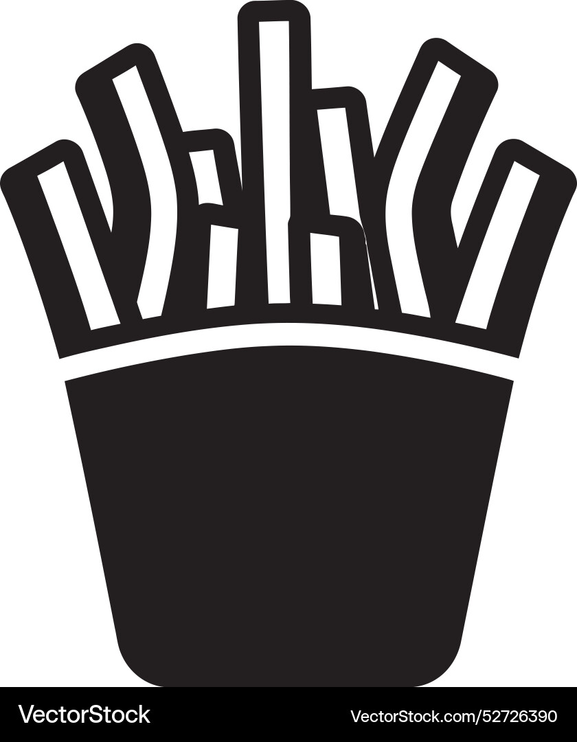 Fries and fine dining elevating to gourmet Vector Image