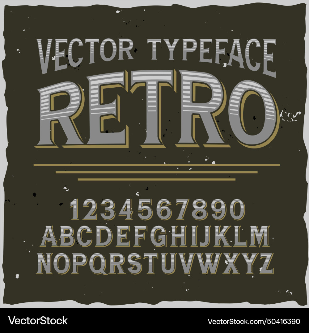 Good handcrafted font for any label design Vector Image