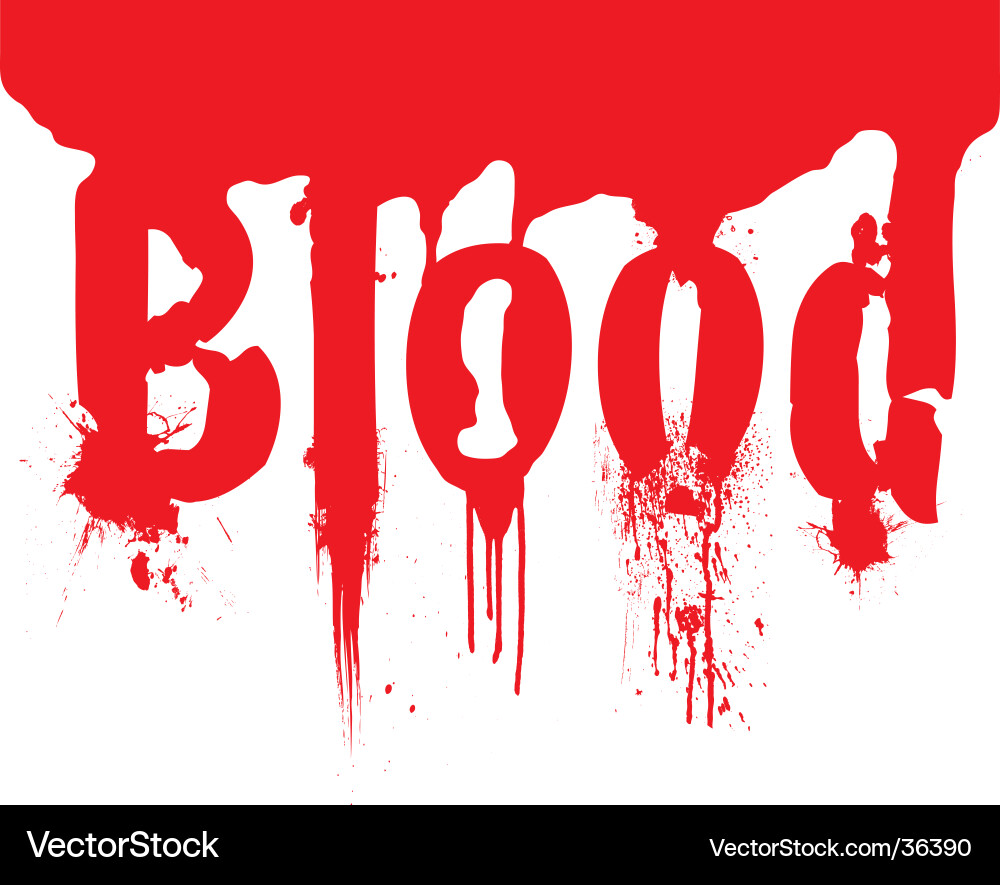 Header blood dribble text Royalty Free Vector Image