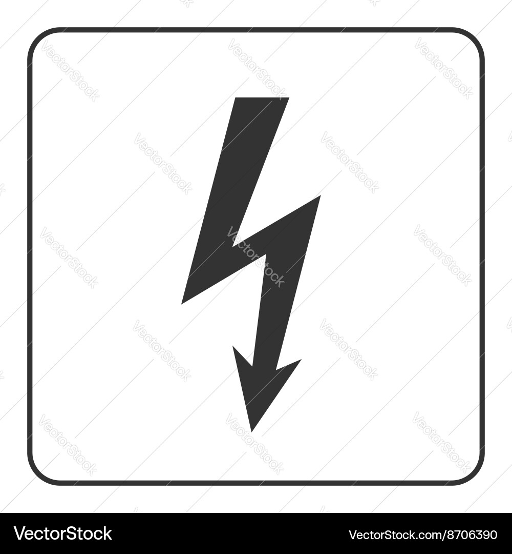 Lightning icon electricity bolt sign Royalty Free Vector