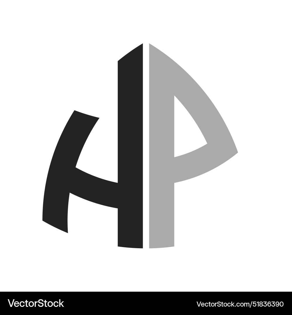 Modern creative hp logo design letter icon Vector Image