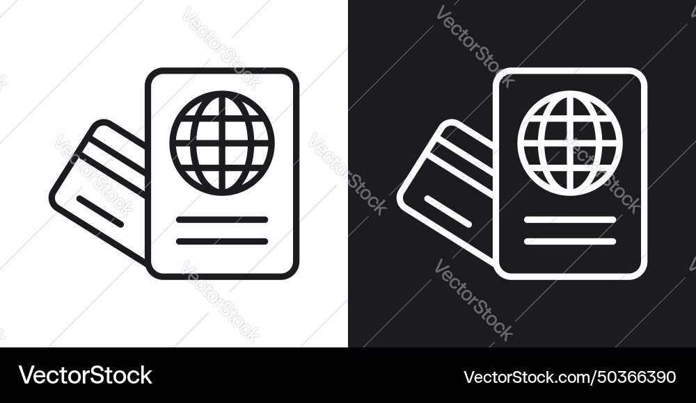 Personal documents icon set international Vector Image