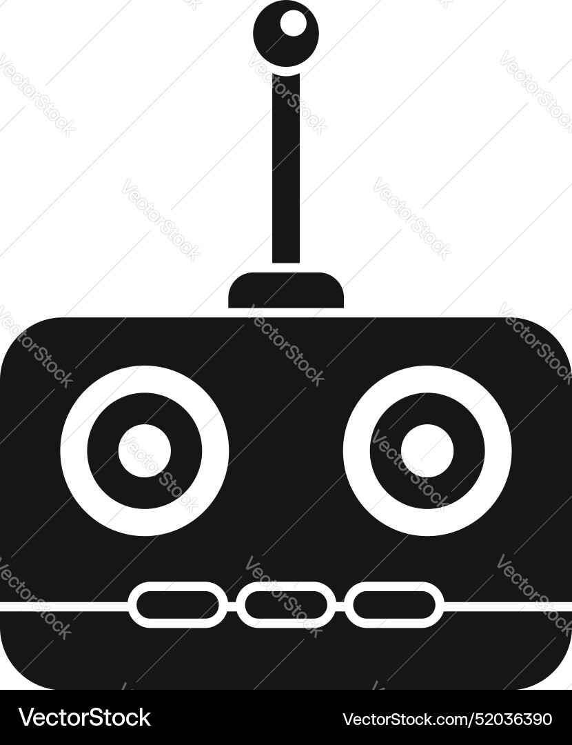 Radio remote control with antenna transmitting Vector Image