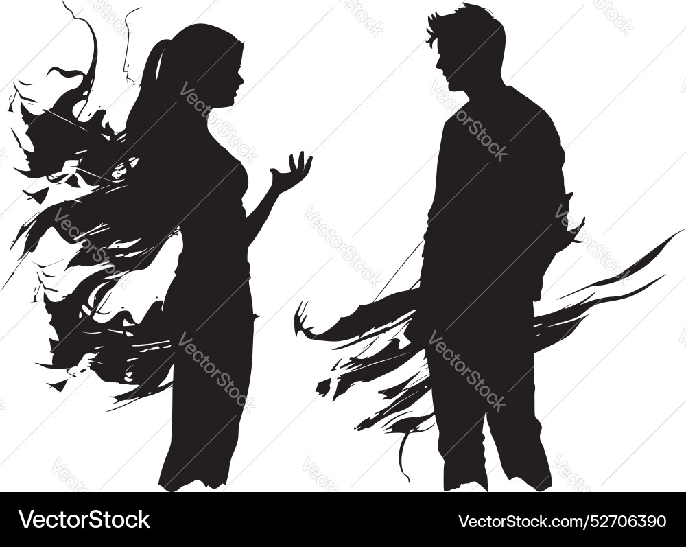 Rancor rhapsody dynamic logo couples conflict Vector Image