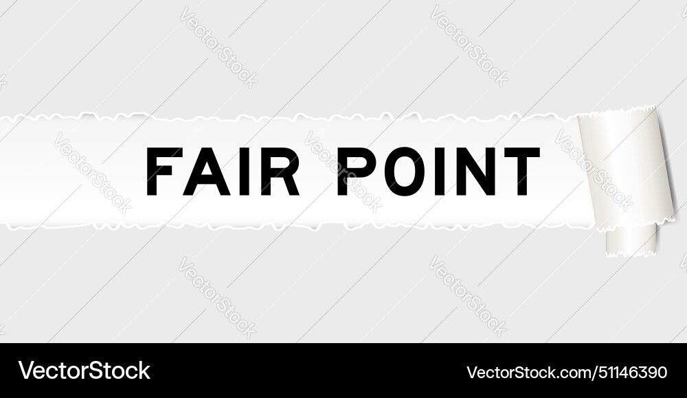 Ripped grau Papier Hintergrund die Wort fair haben