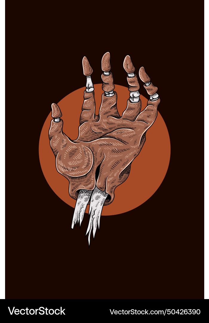 Split hands Royalty Free Vector Image - VectorStock