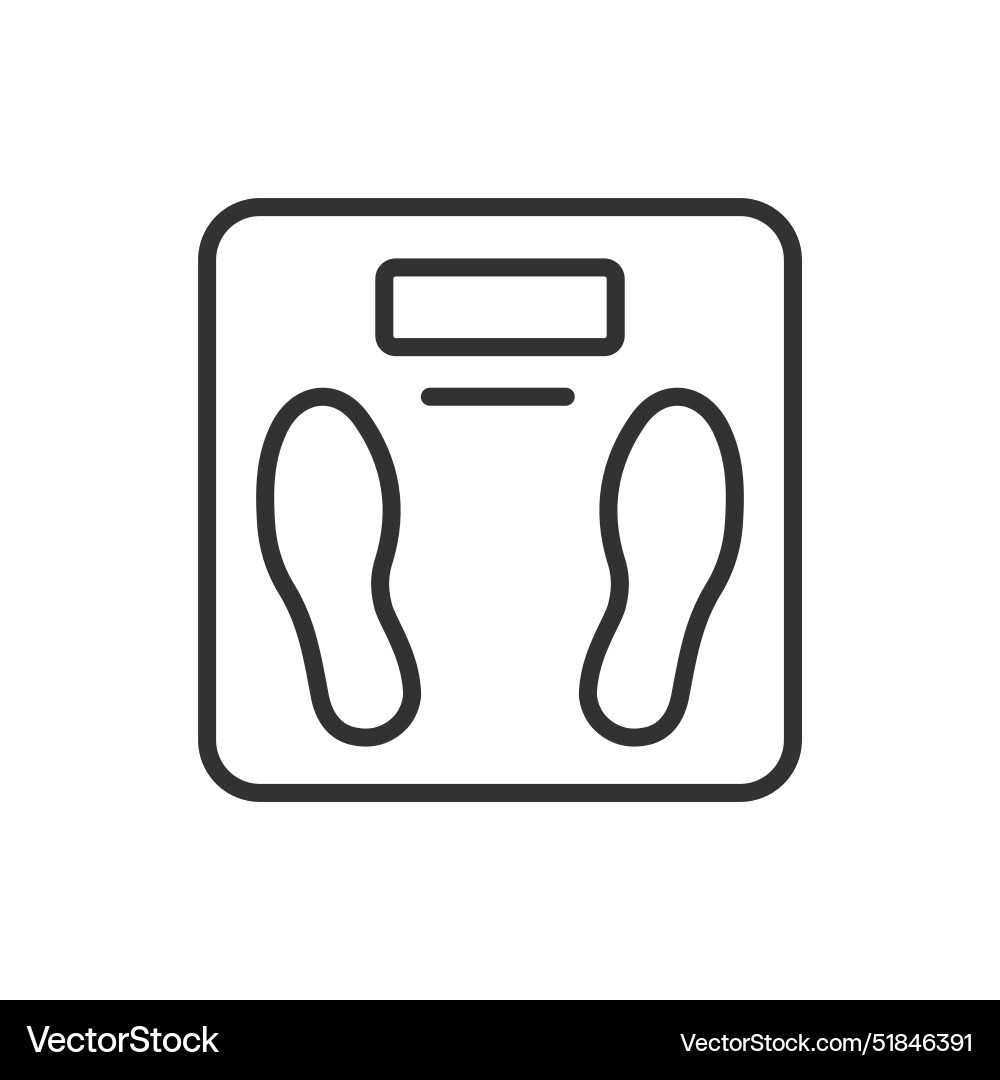 Body scale in line design weight Royalty Free Vector Image