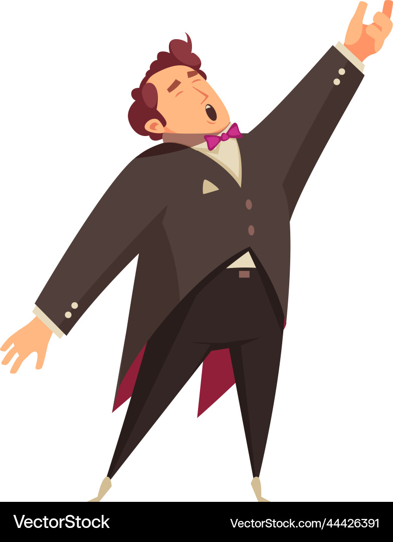 Cartoon opera singer Royalty Free Vector Image