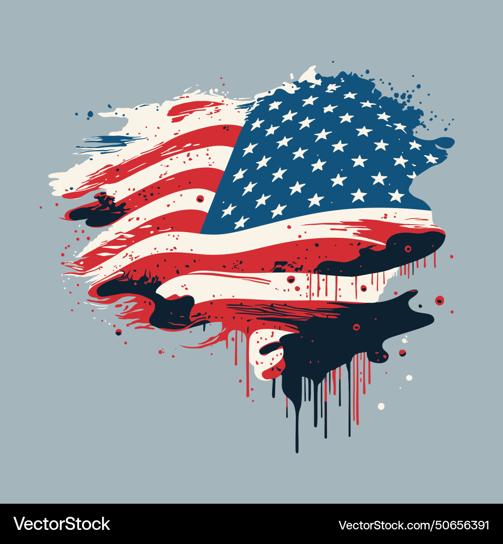 Grunge american flag Royalty Free Vector Image