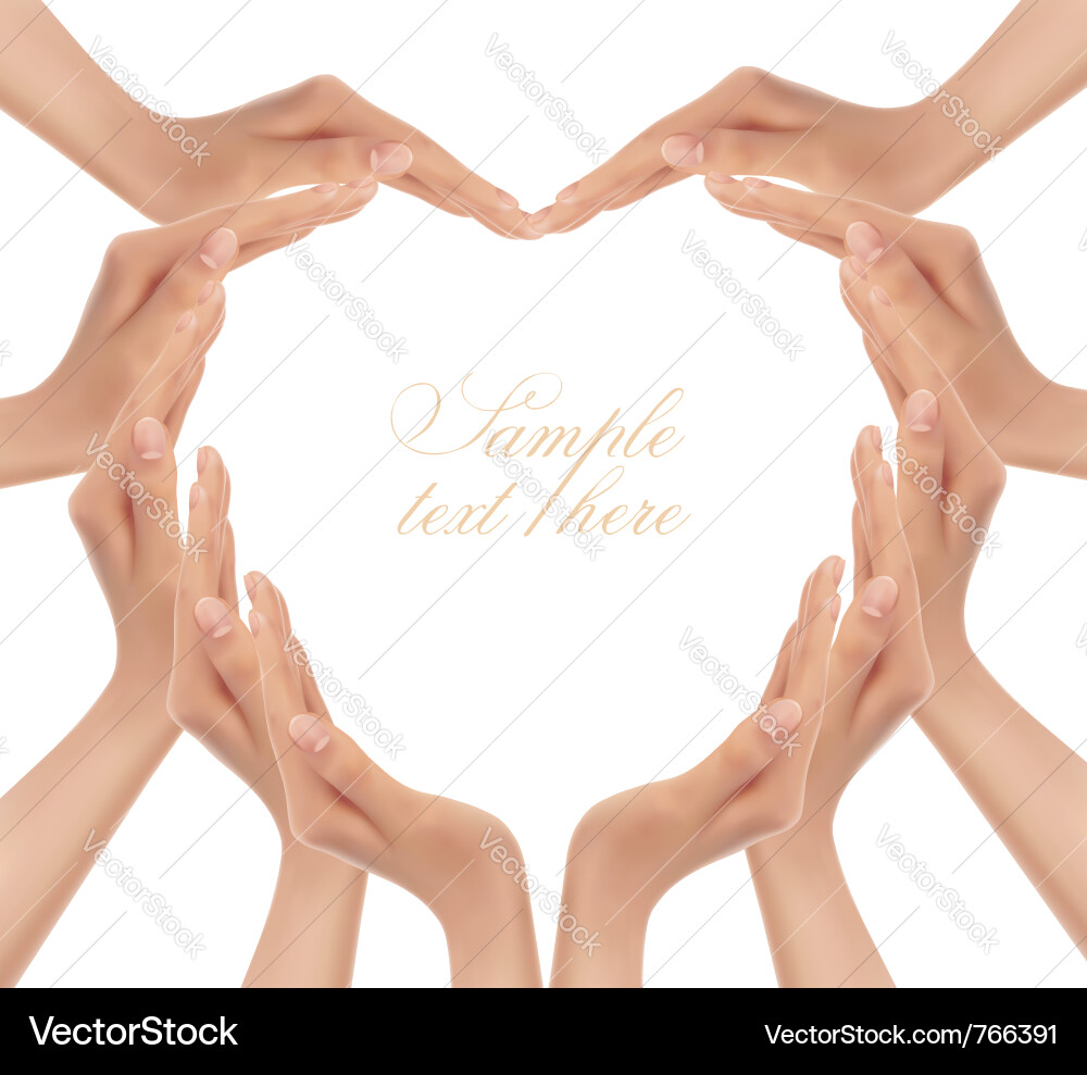 Hands making a heart Royalty Free Vector Image