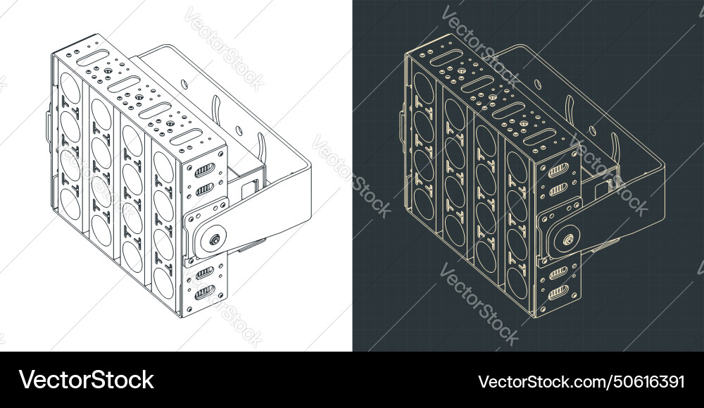 High intensity led light for outdoor rated Vector Image