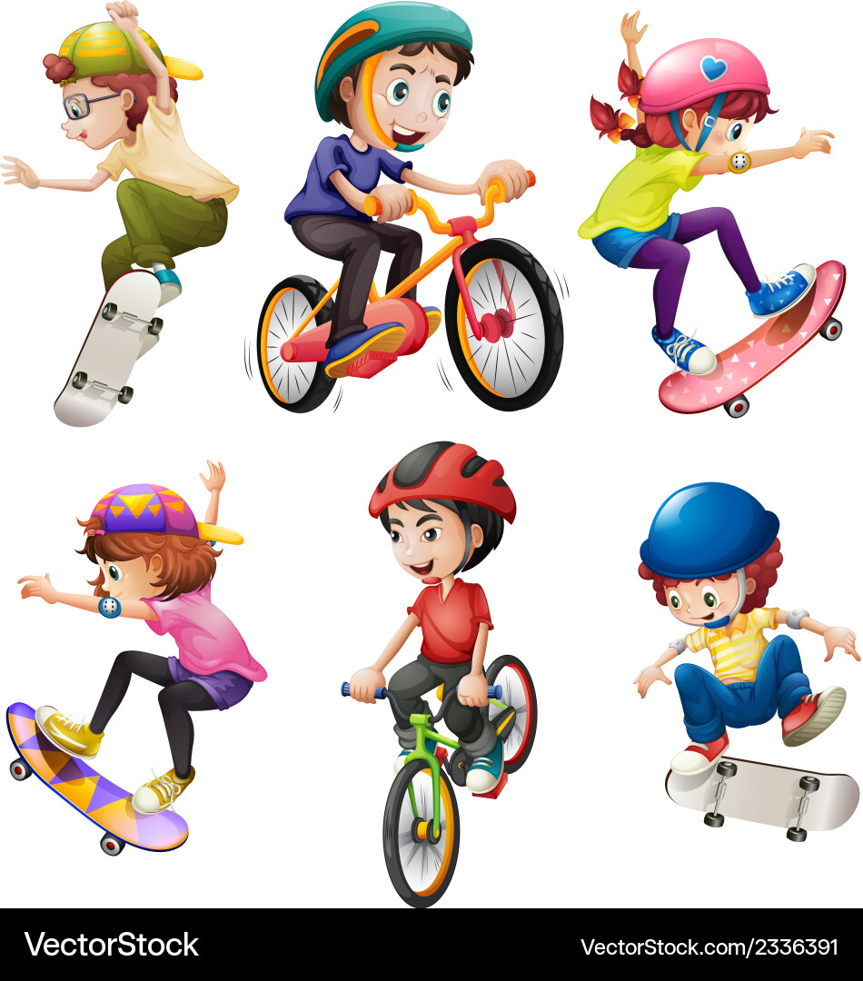 Kids playing Royalty Free Vector Image - VectorStock