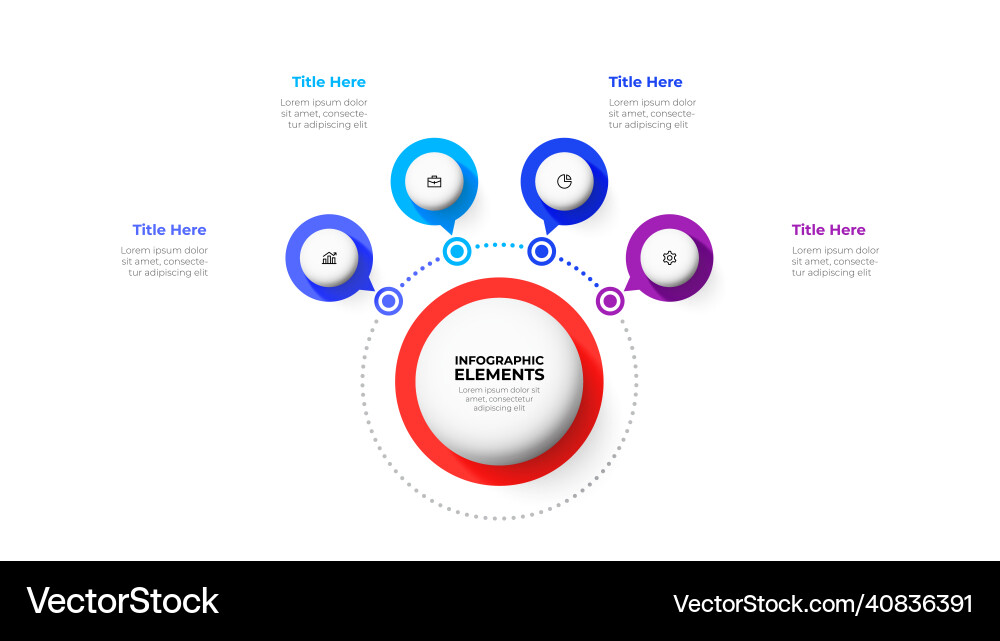 Modern infographic design template flow chart Vector Image