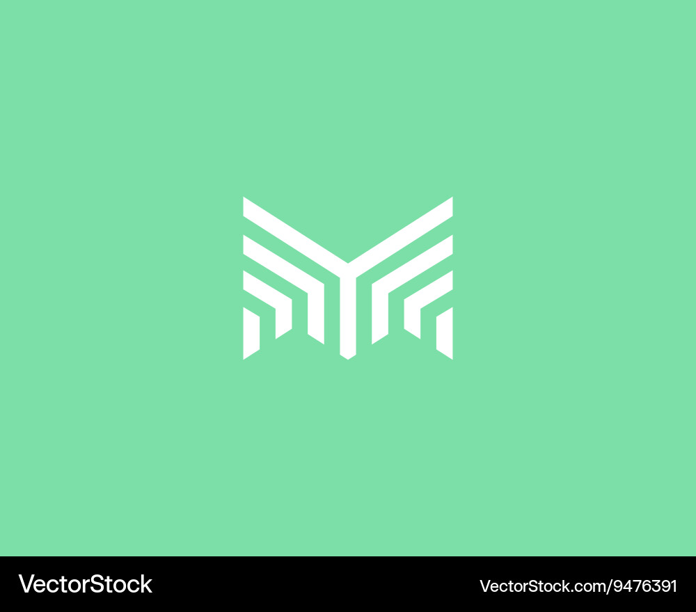 Modern M Monogram Logo Royalty Free Vector Image